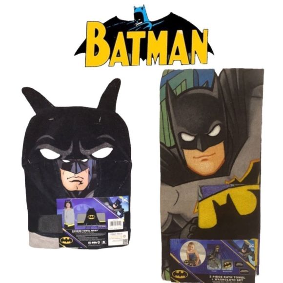 Batman | Bath, Skin & Hair | Kids Batman Bundle Hooded Bath Towel Body ...